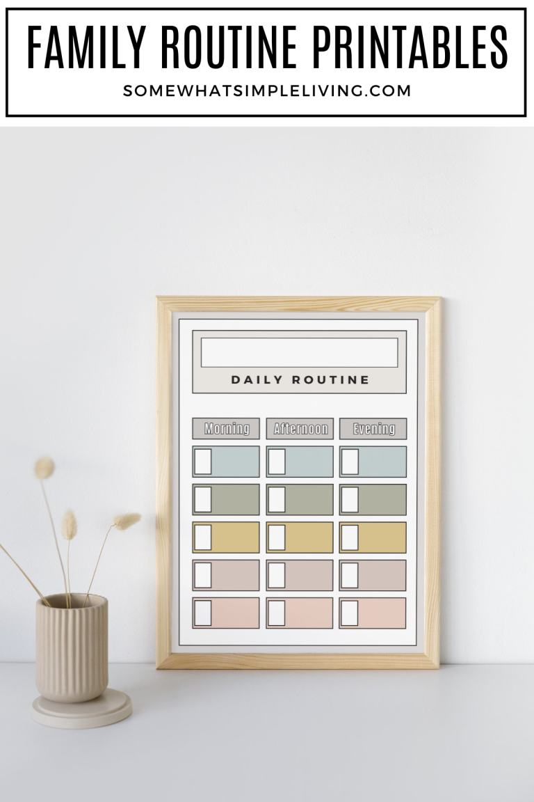 Creating a Family Routine + Printable Checklist