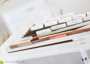 How to Organize Kid's School Work - Somewhat Simple Living