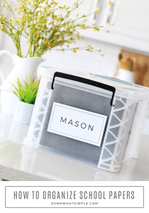 How to Organize Kid's School Work - Somewhat Simple Living
