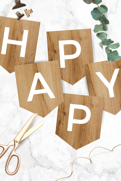 Printable Wood Banner - Somewhat Simple Living