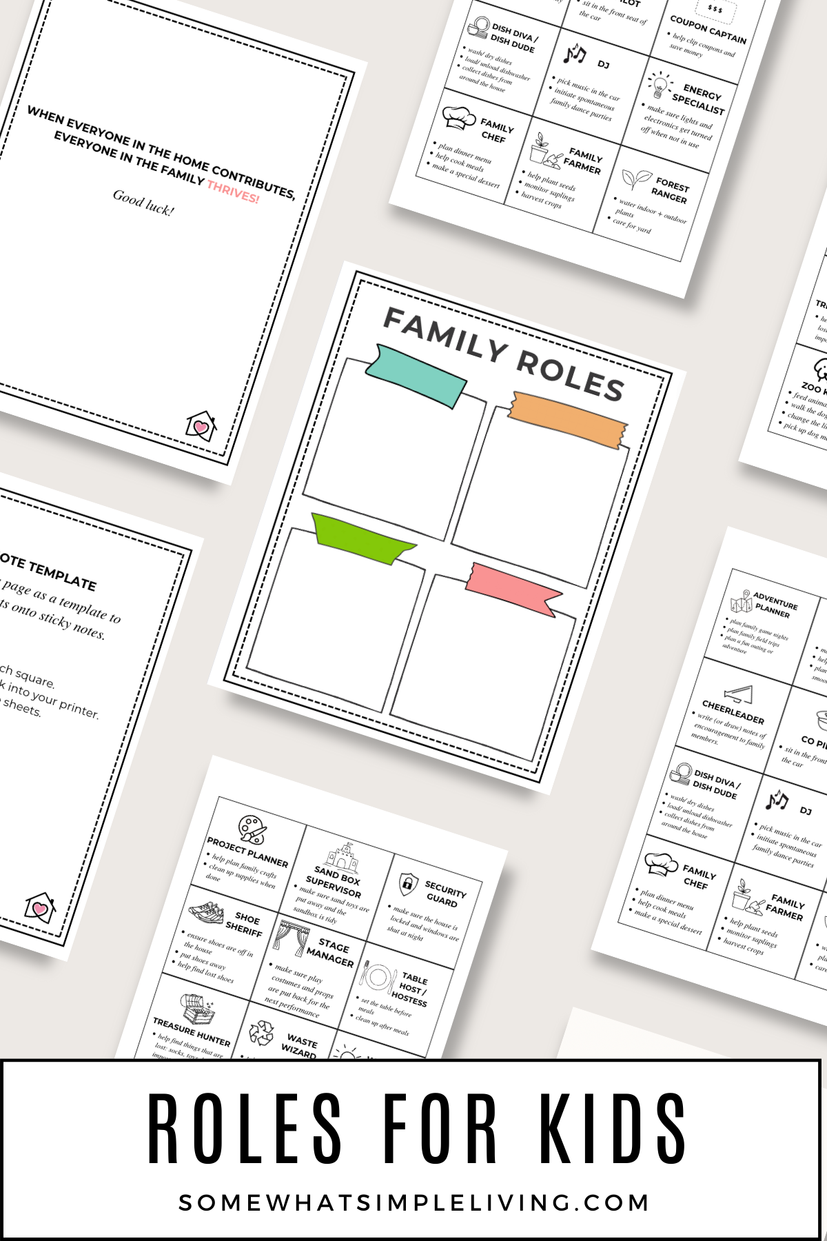 Roles for Kids + Printables