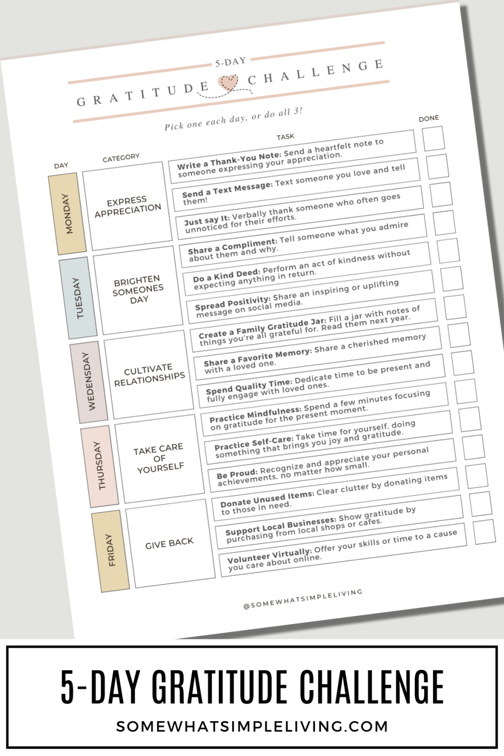 5-Day Gratitude Challenge: A Thanksgiving Week of Thankfulness